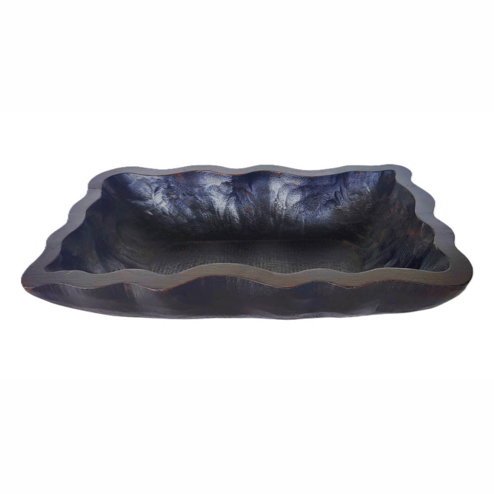 Wooden Rectangle Serving Bowl – Handcrafted Mango Wood | masterarts.co.in